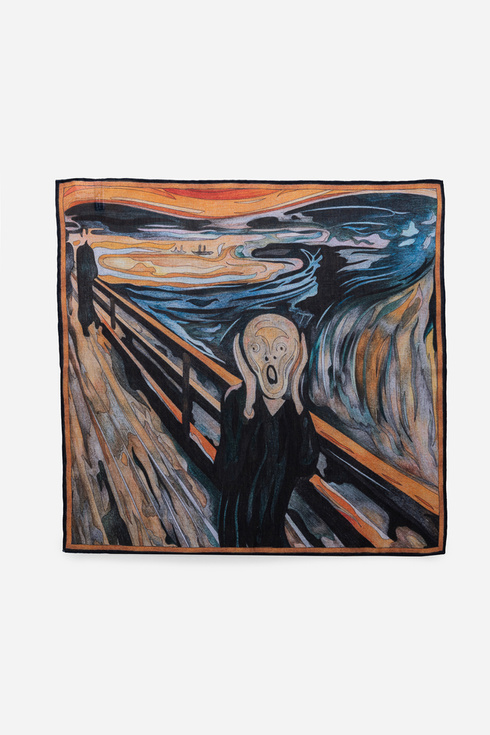Poszetka 'Krzyk' Edvard Munch | Akcesoria \ Poszetki \ Bawełniane ...