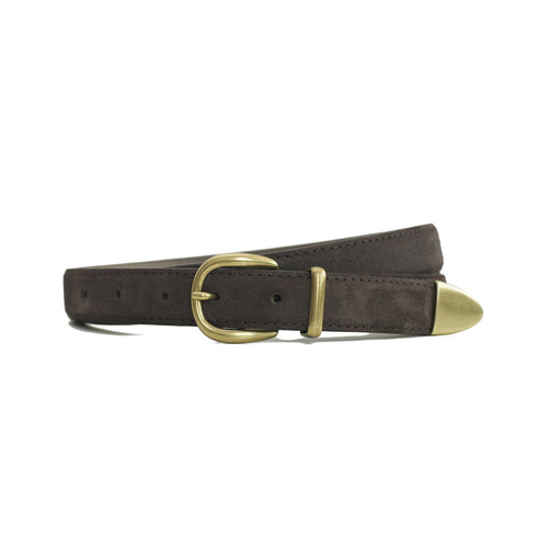 Cognac suede leather belt "Ruler" Triptich | Accessories \ Accessories ...