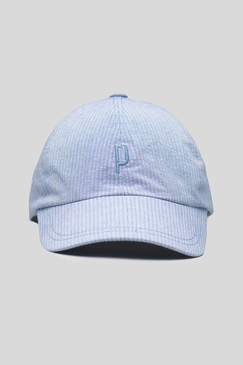 P Emblem Light Blue Seersucker Baseball Cap | Accessories \ Accessories ...