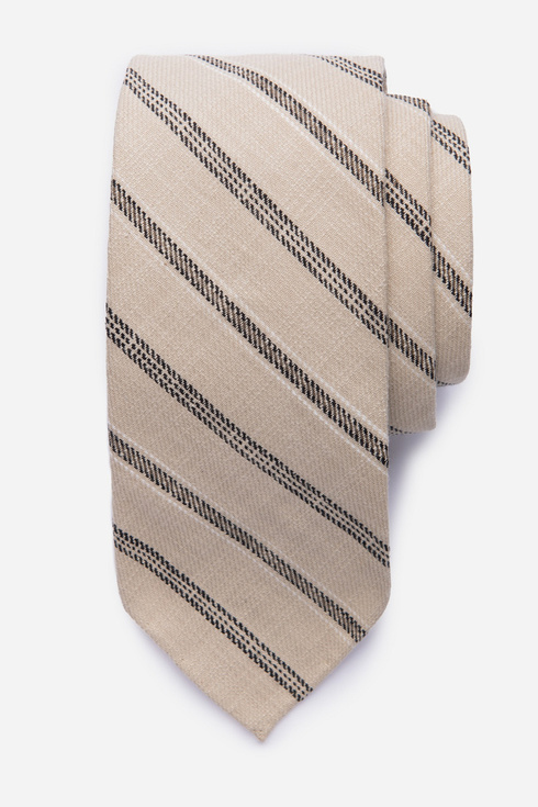 Beige cotton untipped tie | Accessories \ Ties \ Cotton Accessories ...