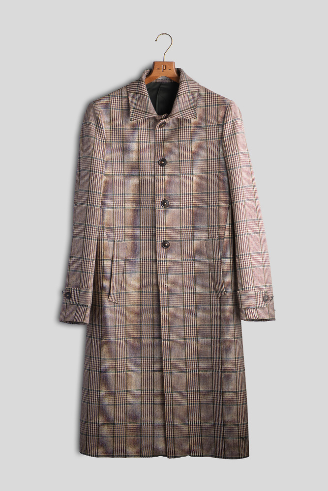 Green and Brown Check Overcoat | Clothing \ Tailoring \ Outerwear Clothing \ Occasion \ Casual ...