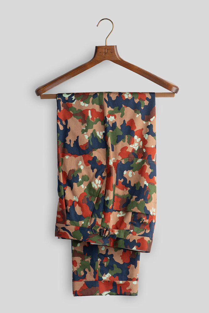 Navy, Rust and Beige Camo Pleated Pants | Clothing \ Tailoring ...