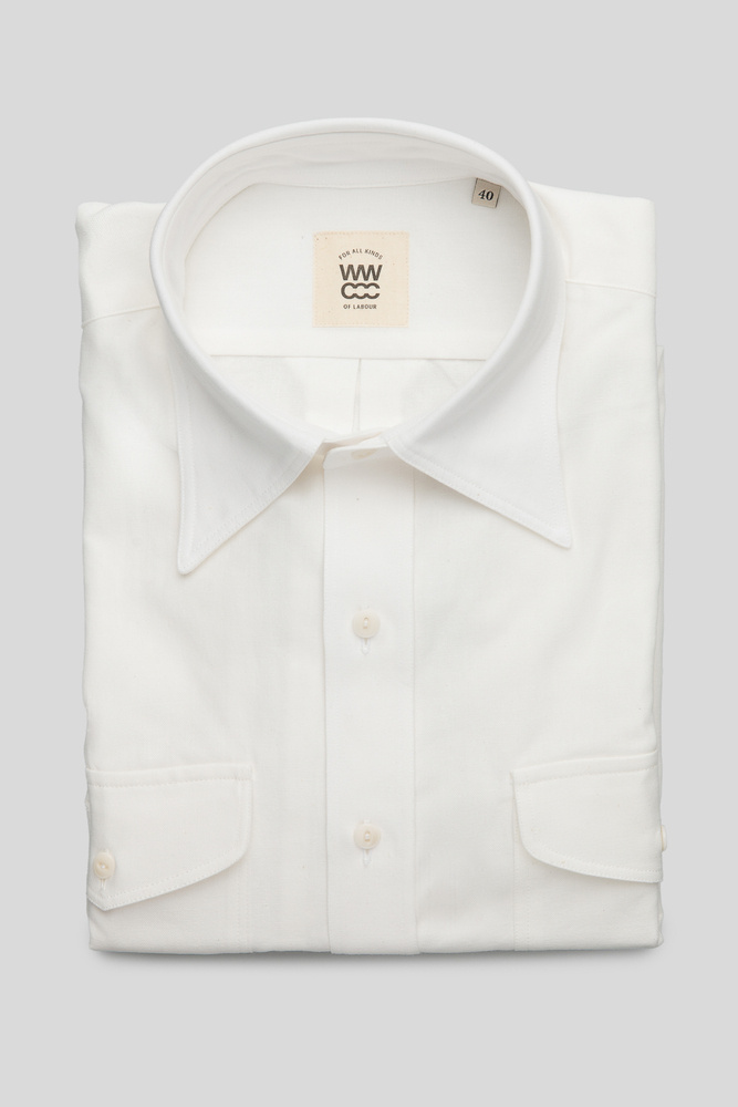 White Flap Pocket Workshirt | Shirts \ Occasion \ Autumn / Winter ...